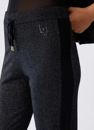 Liu Jo Knitted Trousers With Lurex Inserts