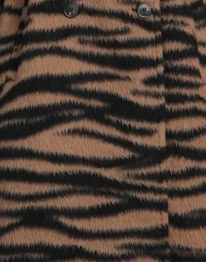 Max Mara Double-breasted Belted Coat With Tiger Print