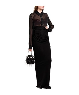 Saint Laurent Solid Bodycon Skirt
