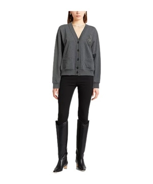 Brunello Cucinelli Solid V-neck Long-sleeve Knit Sweater