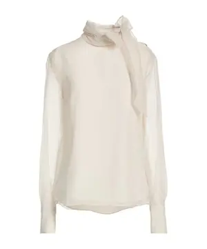 Brunello Cucinelli Bow Tie Blouse