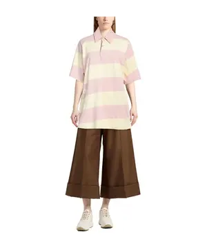 Burberry Striped Short-sleeve Polo Shirt