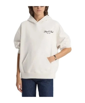 SPORTY  RICH Sporty & Rich Vendome Script Pouch Hoodie