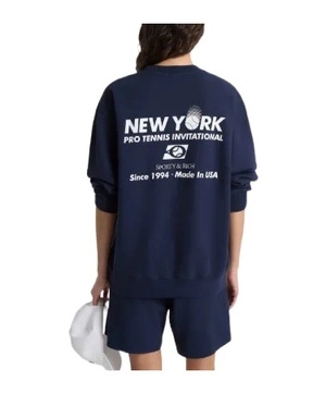 SPORTY  RICH Text-print Crew-neck Sweater