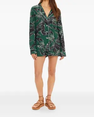 The Upside Floral-print Collared Shirt