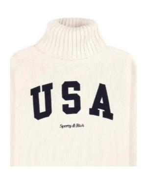 SPORTY  RICH Sporty & Rich Roll-neck Sweater