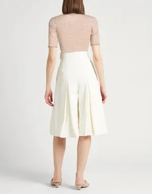 Brunello Cucinelli Striped Metallic Ribbed-knit Short-sleeve Top