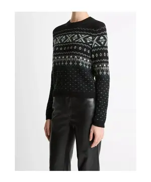 Vince Patterned Crew-neck Sweater
