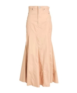 Burberry Solid Color Flared Skirt - Sand-colored