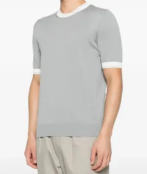Eleventy Contrast-trim T-shirt