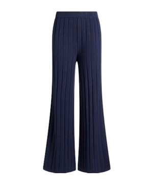 Max Mara Ribbed Knit Wide-leg Trousers