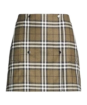 Burberry Plaid Apron Mini Skirt