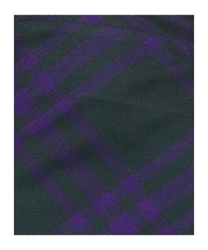Burberry Plaid Pleated Flannel Skirt With Fringes