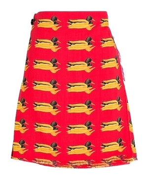 Burberry Pleated Skirt With Duck Print