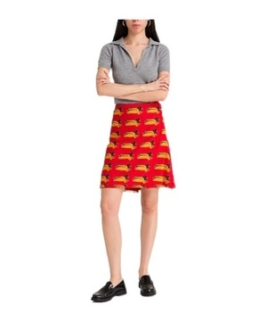 Burberry Pleated Skirt With Duck Print