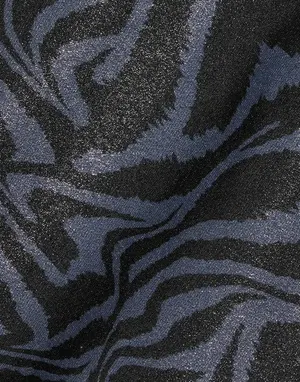 GANNI Zebra Print Metallic Jersey T-shirt
