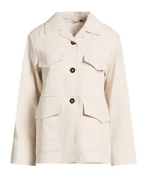 Max Mara Denim-style Jacket With Button Detail - Beige