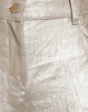Max Mara Metallic Linen Straight-leg Trousers