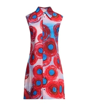 Marni Sleeveless Shirt Dress - Red