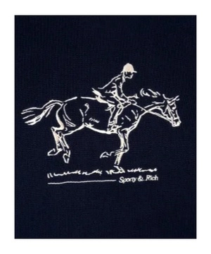 SPORTY  RICH Sporty & Rich Illustration Turtleneck Sweater