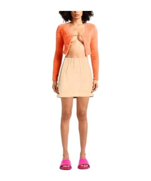 Marni Solid-colored Leather Skirt