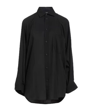 Balenciaga Oversized Crepe Shirt With Classic Collar