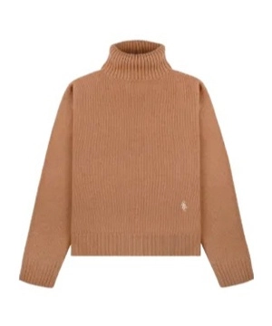 SPORTY  RICH Sporty & Rich Turtleneck Logo-embroidered Sweater