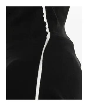 Varley High-neck Sweatshirt With Striped Sleeve Details - Black/snow White