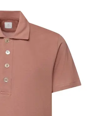 Eleventy Button Polo Shirt - Pink