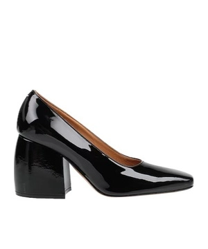 MAISON MARGIELA Solid Color Patent Leather High Heels - Black