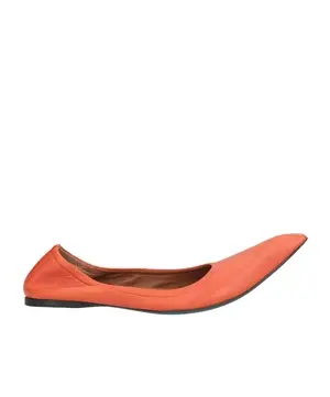 Marni Solid Color Ballet Flats - Orange