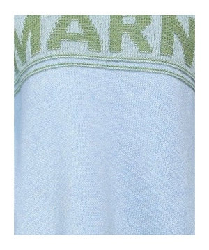 Marni Two-tone Knit Top With 3/4 Sleeves And Side Slits