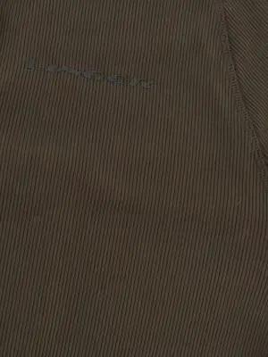 Ottolinger Rib-knit Crewneck T-shirt With Tonal Lettering And Shoulder Strap Detail