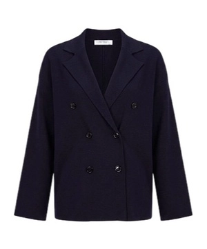 Max Mara Knitted Suit Jacket - Blue