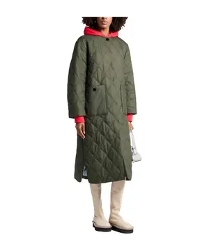 GANNI Quilted Long Down Jacket