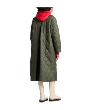GANNI Quilted Long Down Jacket