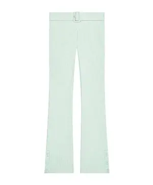 COURREGES Courrèges Belted Flared Ribbed Trousers