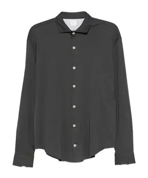 Eleventy Long-sleeve Button-fastening Shirt - Black