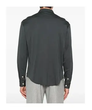 Eleventy Long-sleeve Button-fastening Shirt - Black