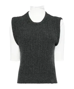 Victoria Beckham Mock Neck Knitted Top