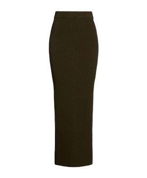 Max Mara Solid Knit Pencil Skirt - Brown