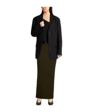 Max Mara Solid Knit Pencil Skirt