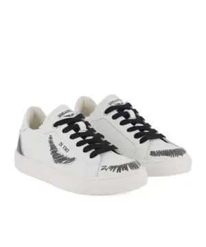 Zadig&Voltaire Lace-up Sneakers With Rubber Sole And Logo Print