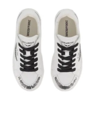 Zadig&Voltaire Lace-up Sneakers With Rubber Sole And Logo Print