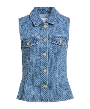 Women's Sleeveless Denim Bubble Tops
