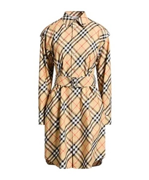Burberry Printed Shirt Dress - Camel