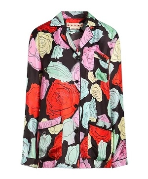 Marni Floral Print Long Sleeve Shirt