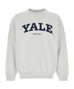 SPORTY  RICH Sporty Rich Yale Ivy Logo Sweatshirt - No