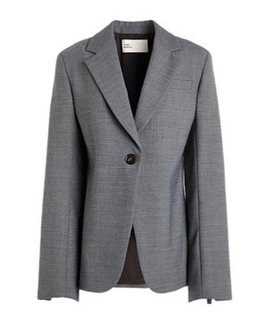Tory Burch Single-breasted Flannel Blazer