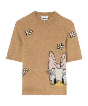 GANNI X Disney Daisy Duck Graphic Knit Pullover